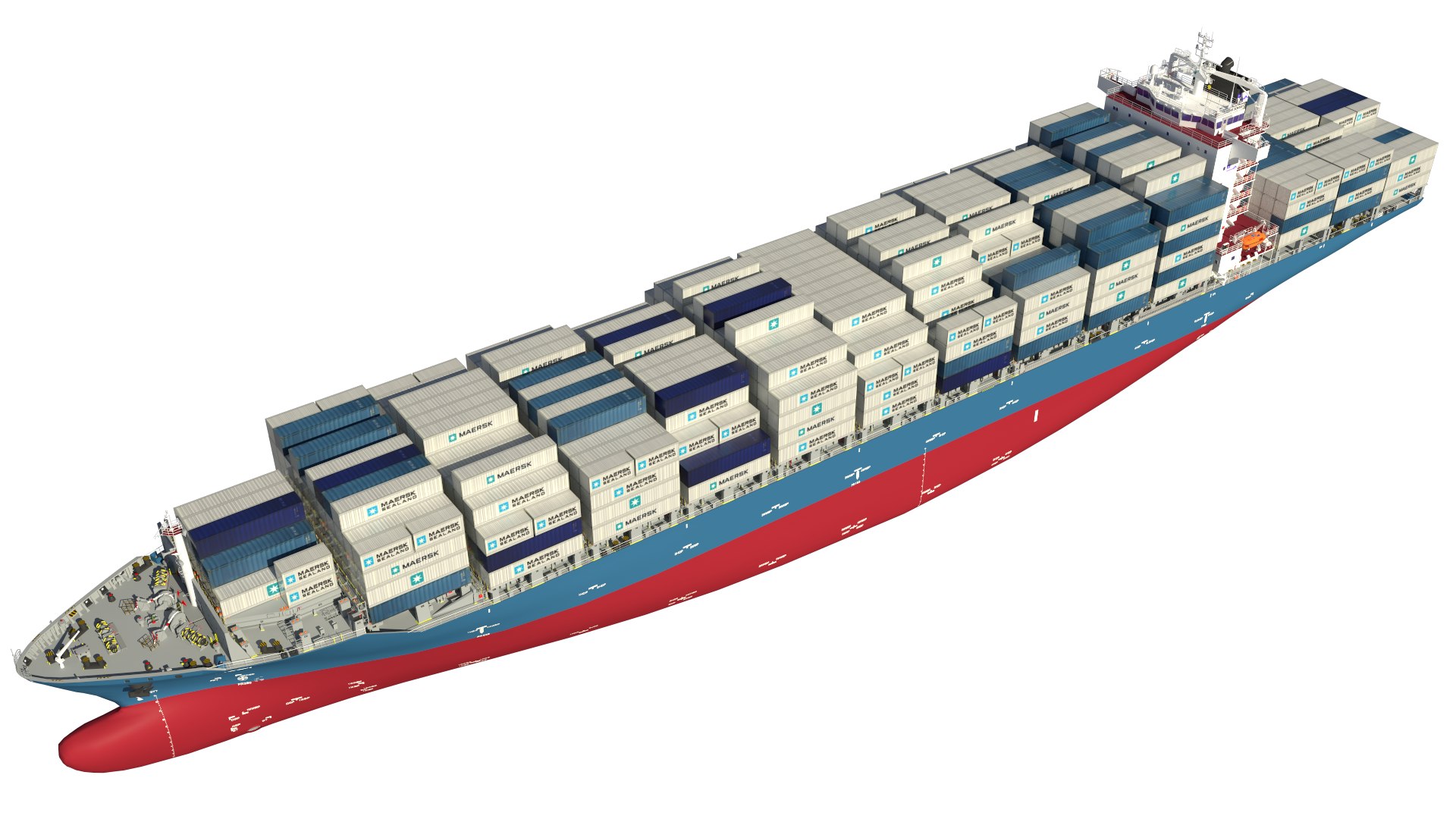 Container ship redshift 3D model - TurboSquid 1471485