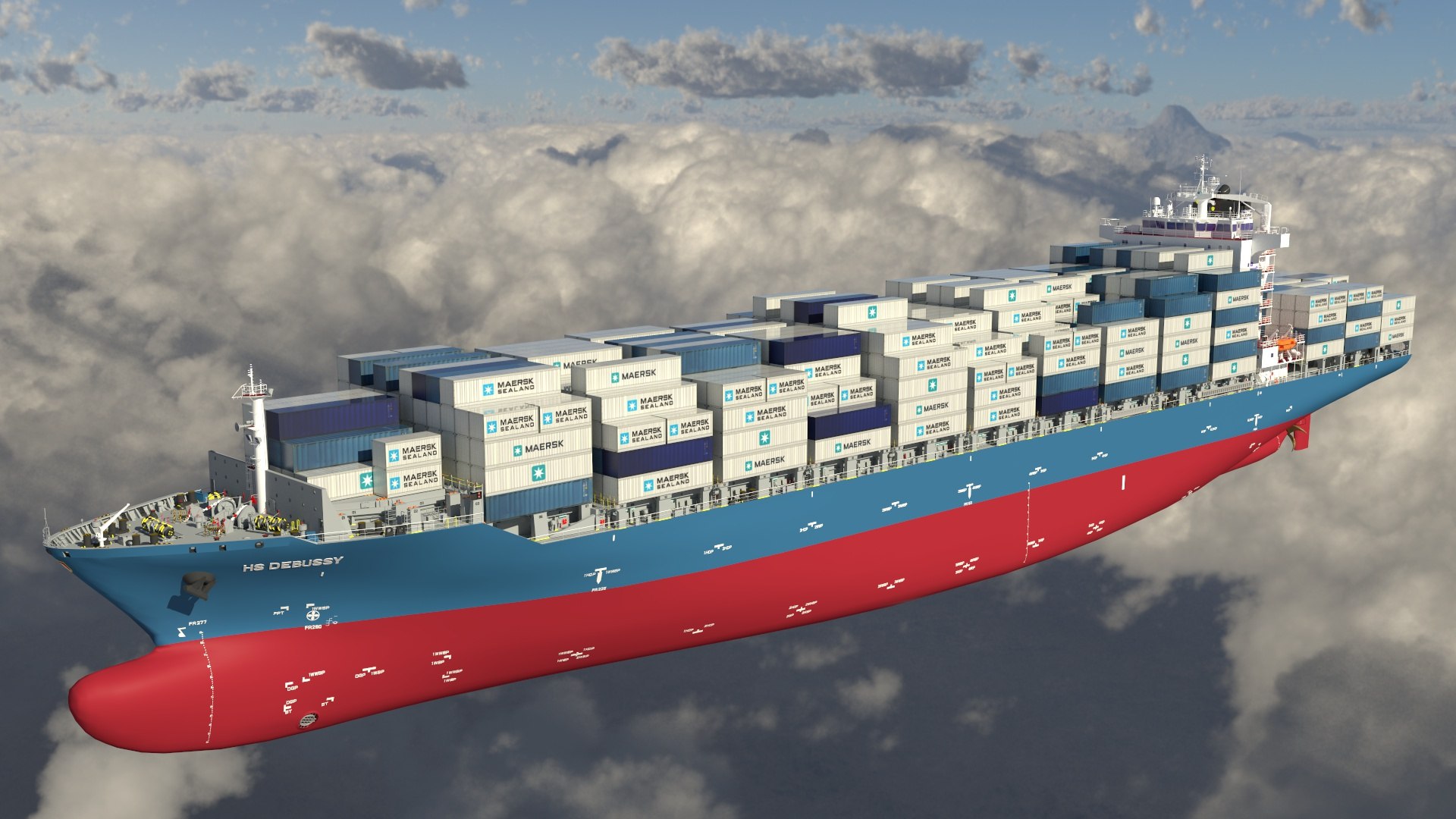 Container ship redshift 3D model - TurboSquid 1471485