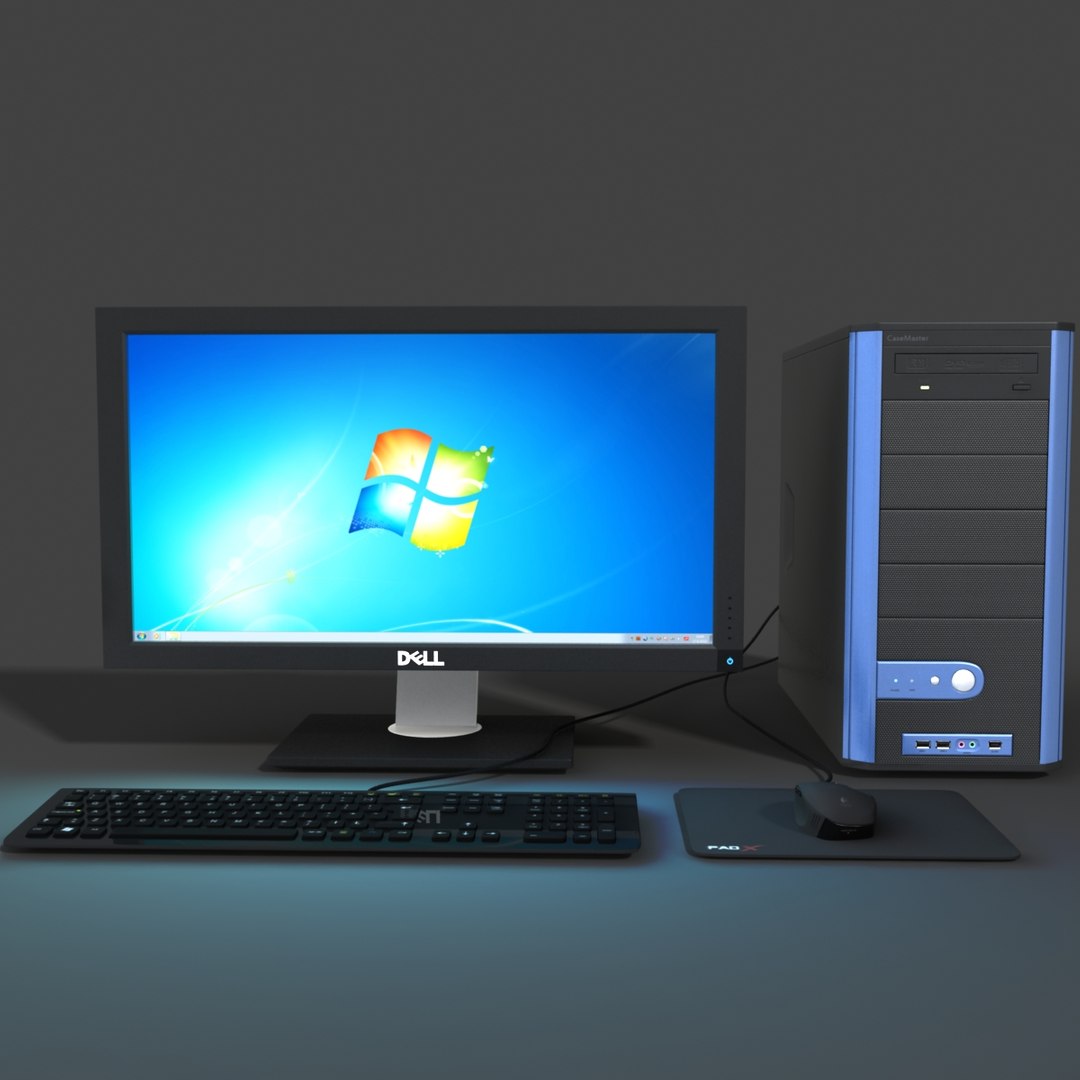 3d model of polygonal computer case