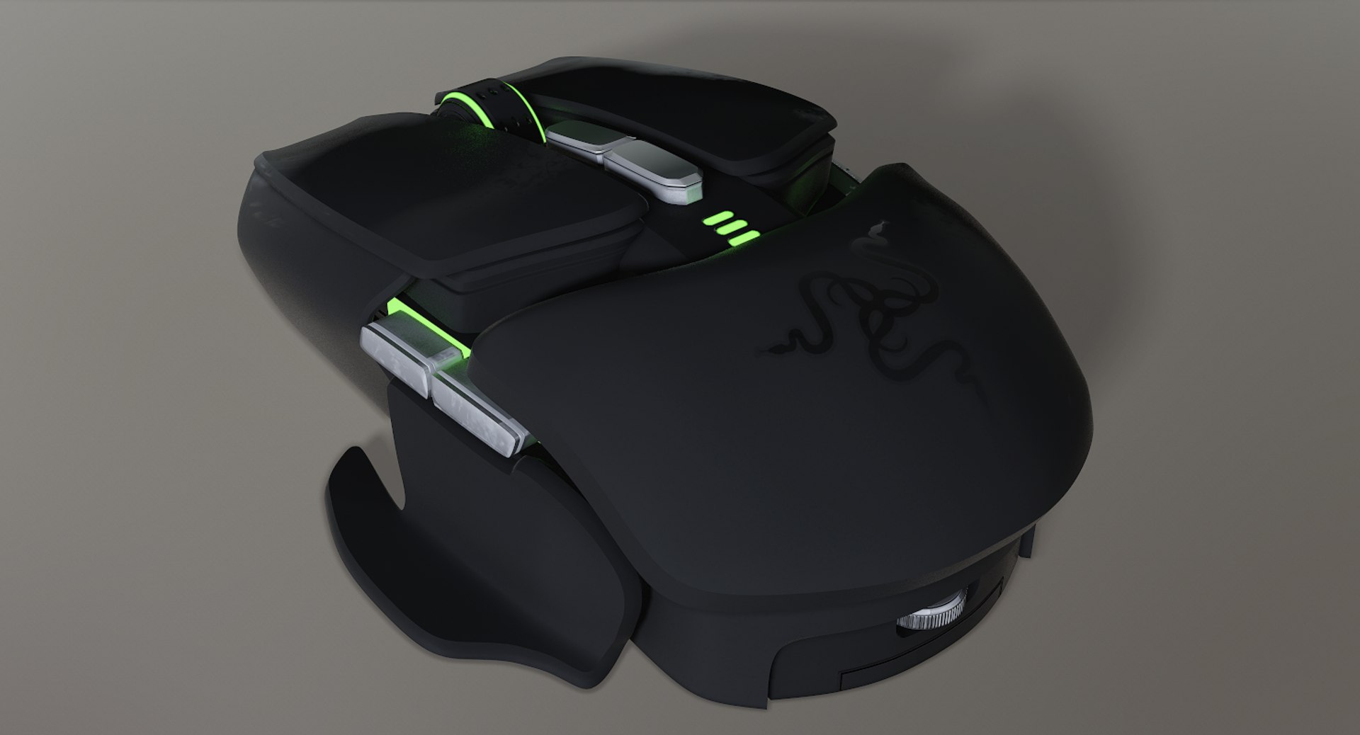Razer Ouroboros Computer Mouse 3D Model - TurboSquid 1308323