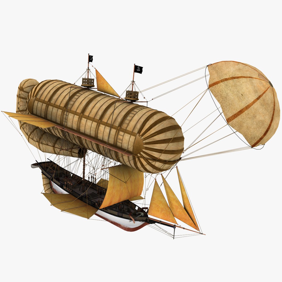 3d Fantasy Flying Ship
