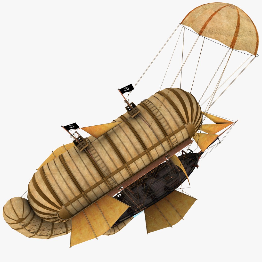 3d Fantasy Flying Ship