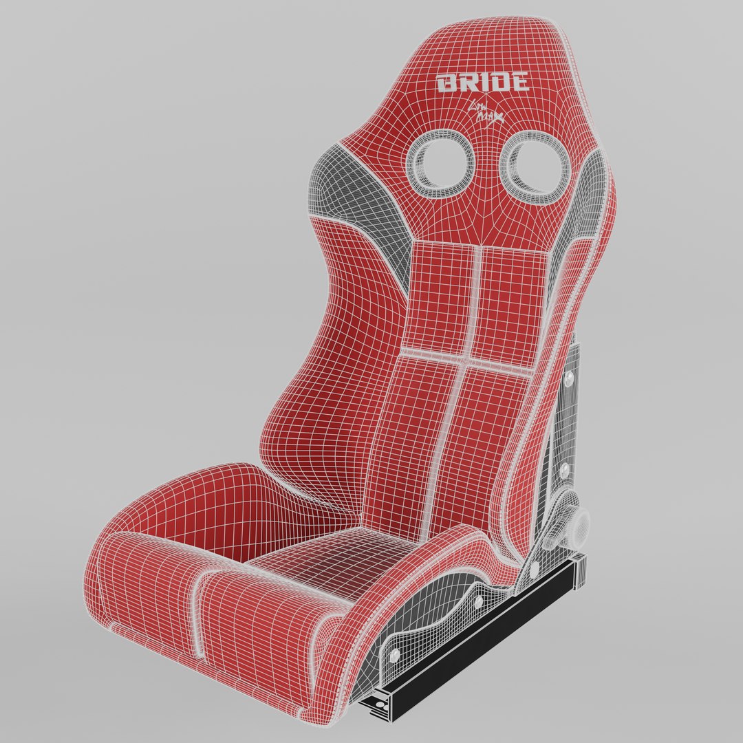 Bride Stradia III Reclining Sport Seat - Red 3D Model - TurboSquid 2026210