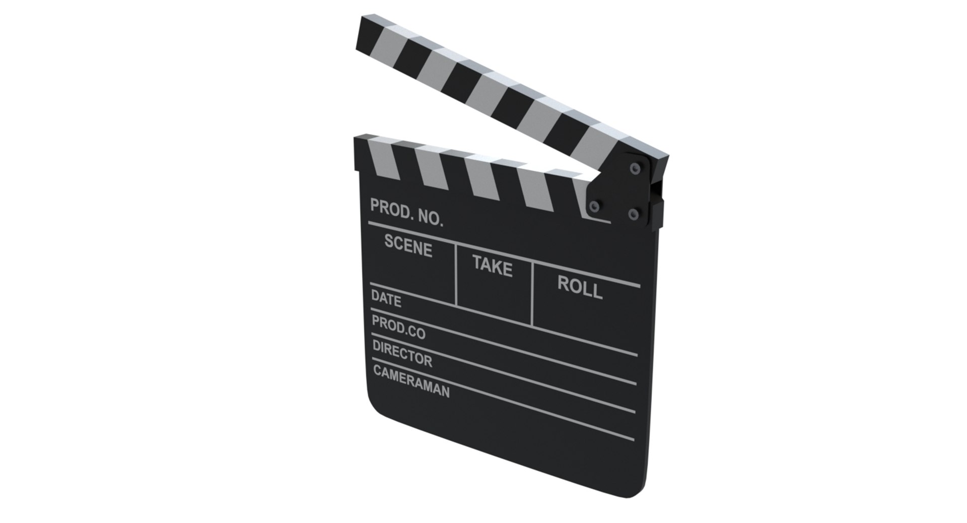 Clapperboard Clapper 3D Model - TurboSquid 1530875