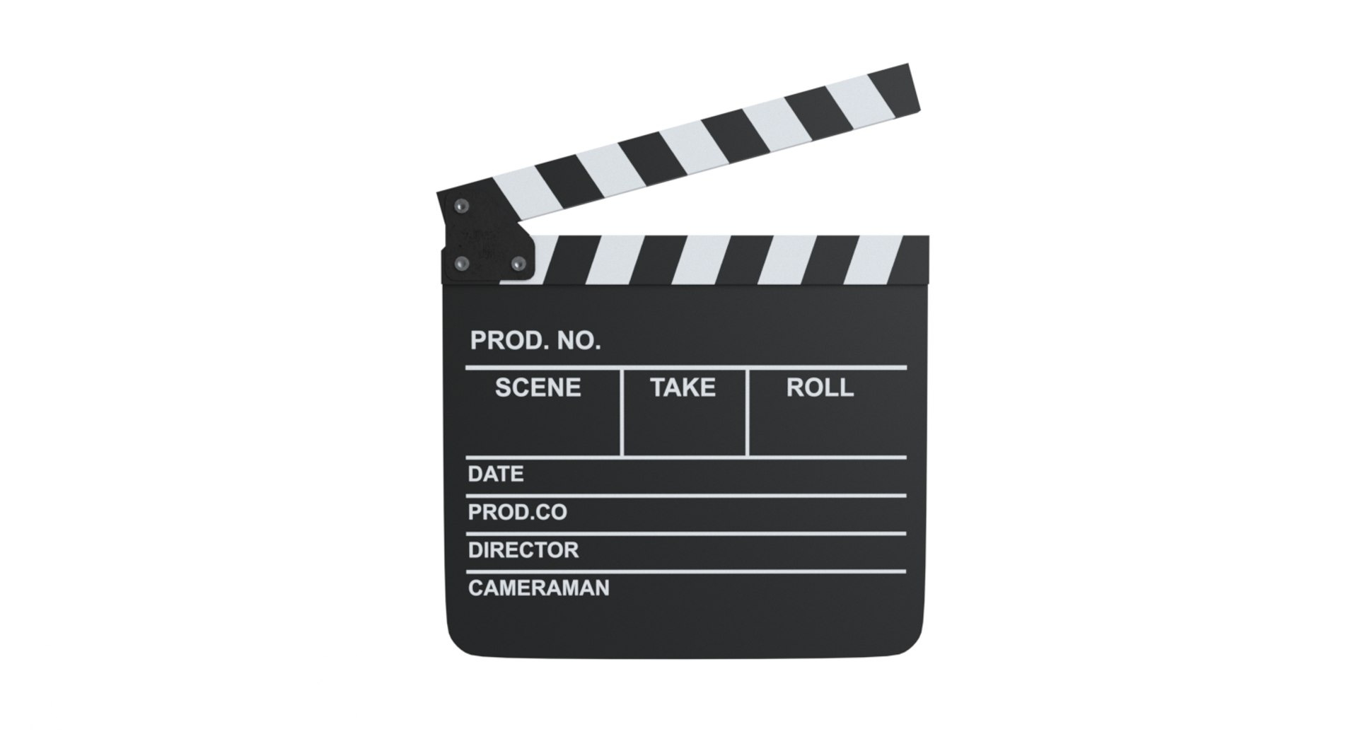 Clapperboard Clapper 3D Model - TurboSquid 1530875