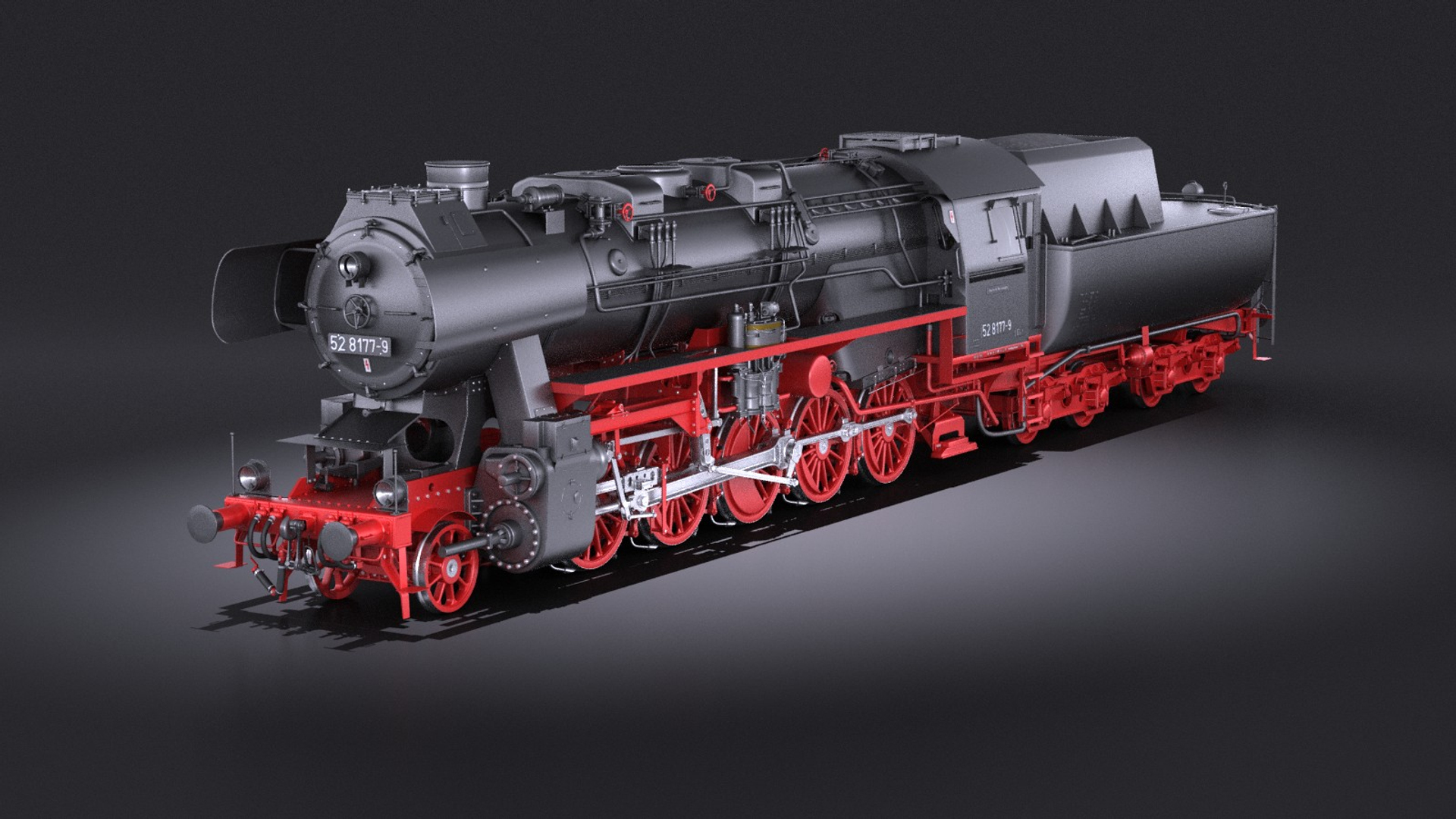 Locomotive Br-52 Steam 3D Model | 1145180 | TurboSquid