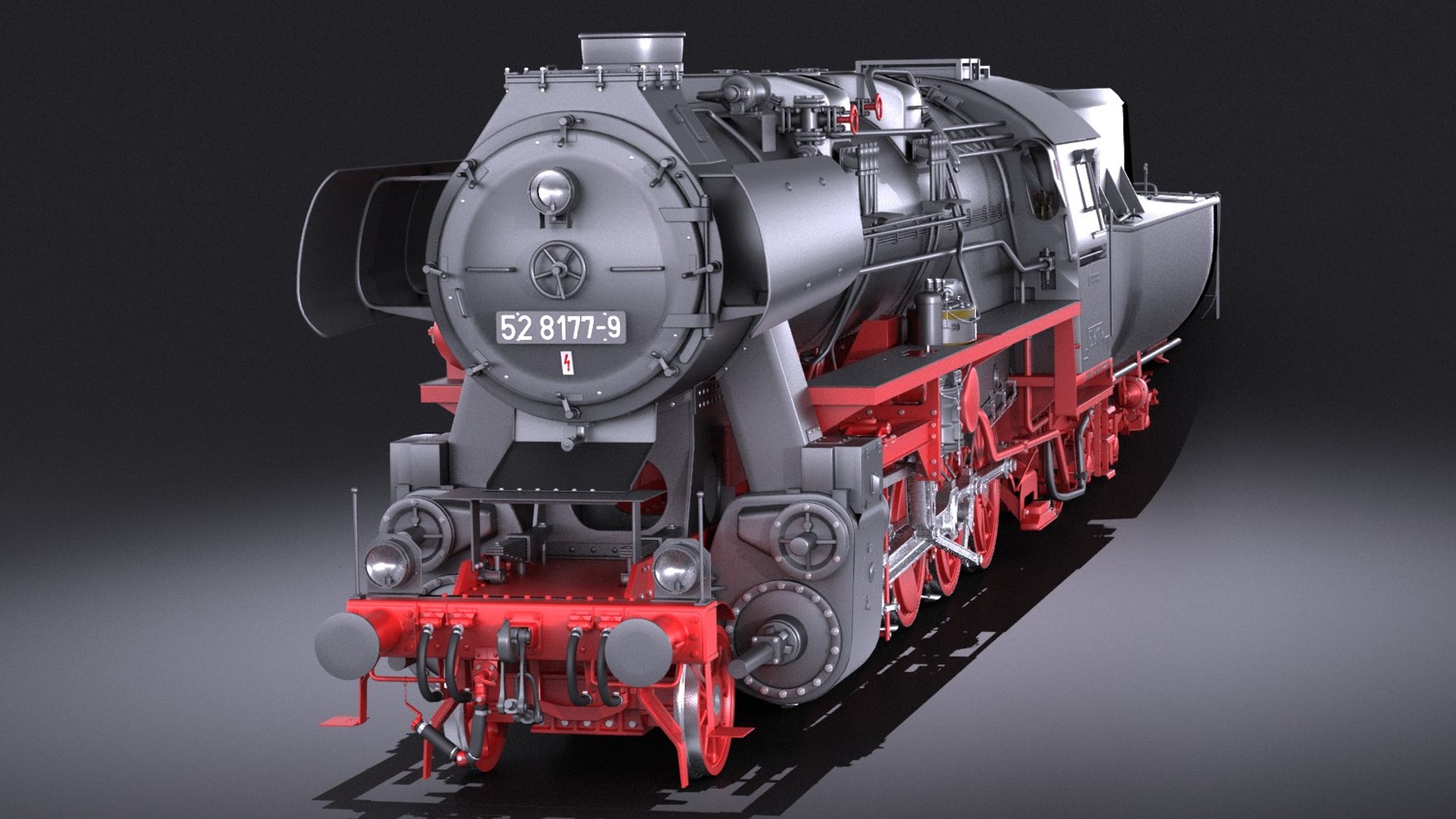 Locomotive Br-52 Steam 3D Model | 1145180 | TurboSquid