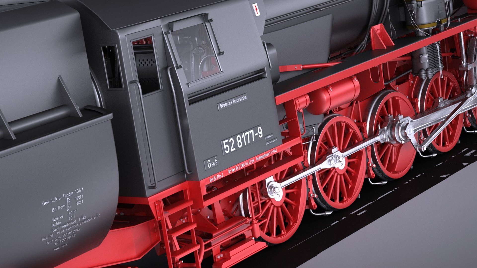 Locomotive Br-52 Steam 3D Model | 1145180 | TurboSquid