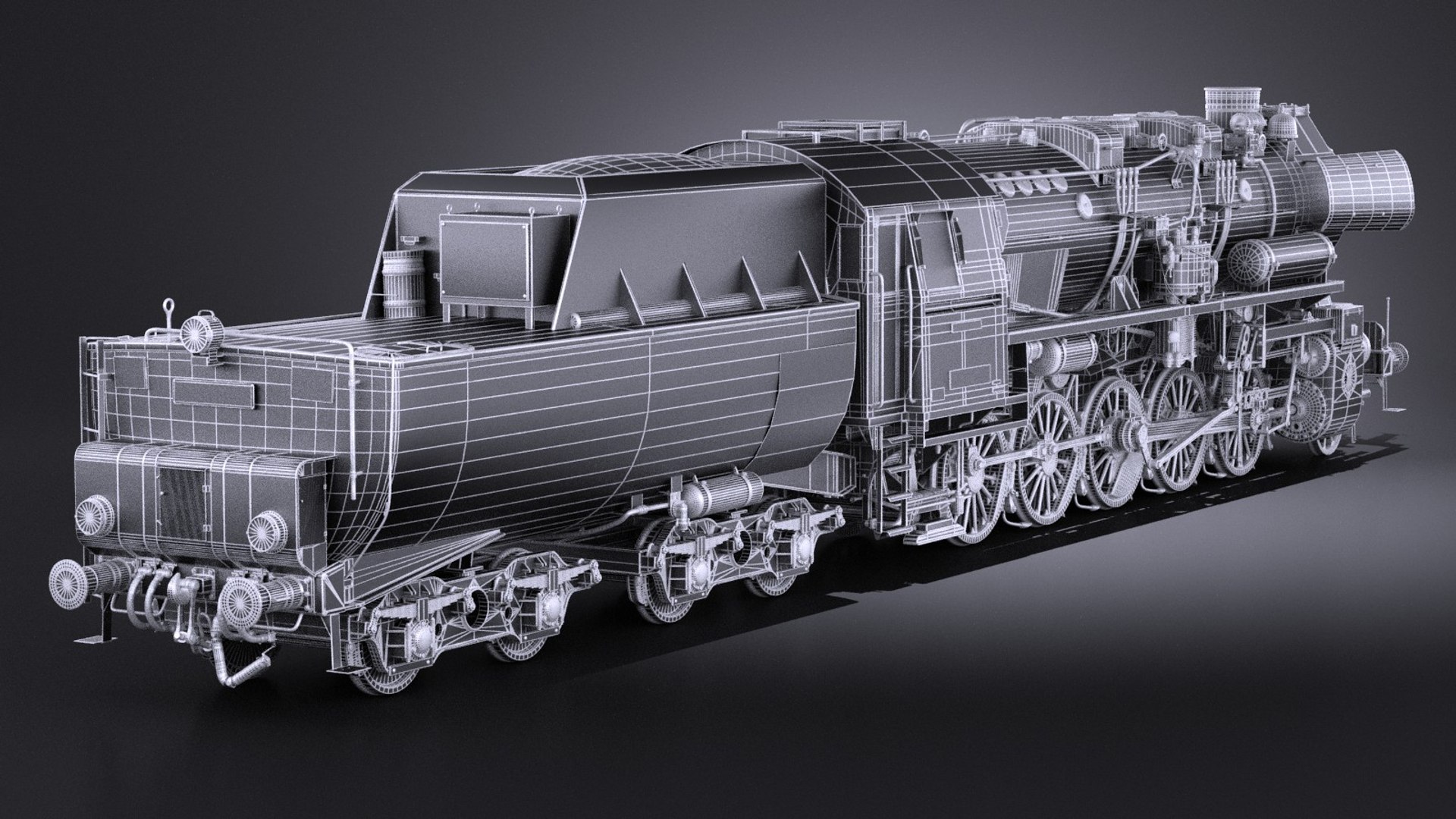 Locomotive Br-52 Steam 3D Model | 1145180 | TurboSquid