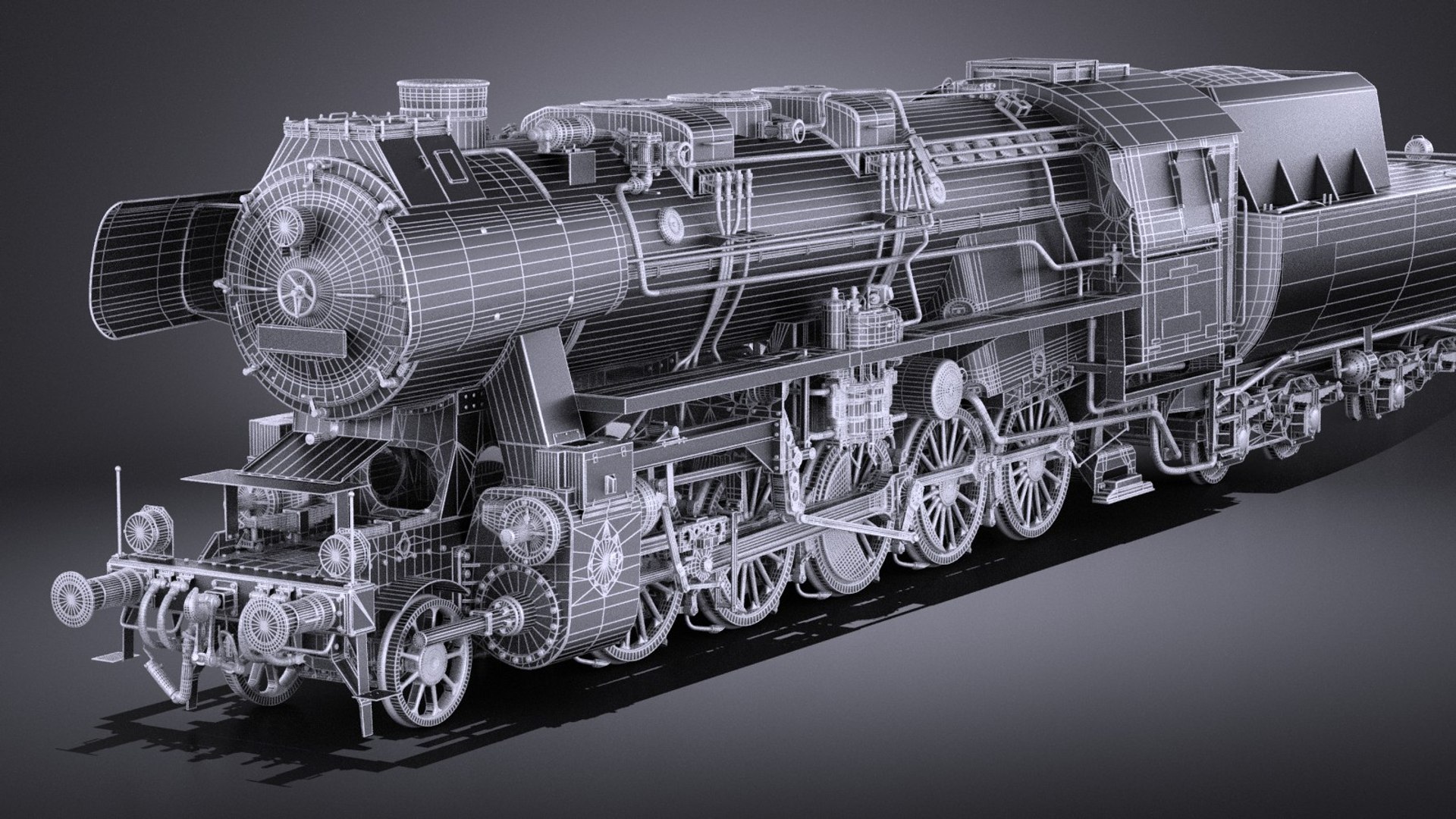 Locomotive Br-52 Steam 3D Model | 1145180 | TurboSquid