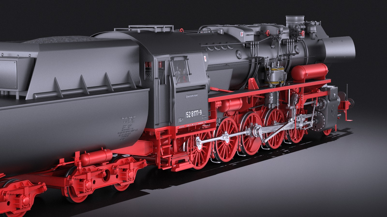 Locomotive br-52 steam 3D model | 1145180 | TurboSquid