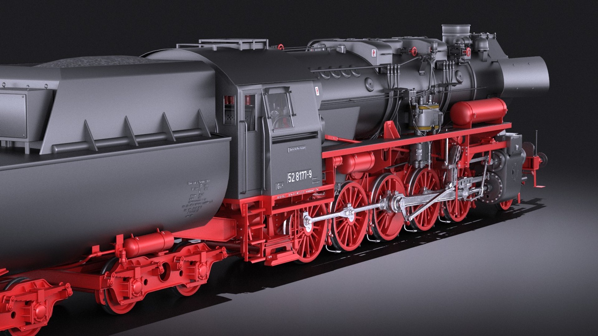 Locomotive Br-52 Steam 3D Model | 1145180 | TurboSquid