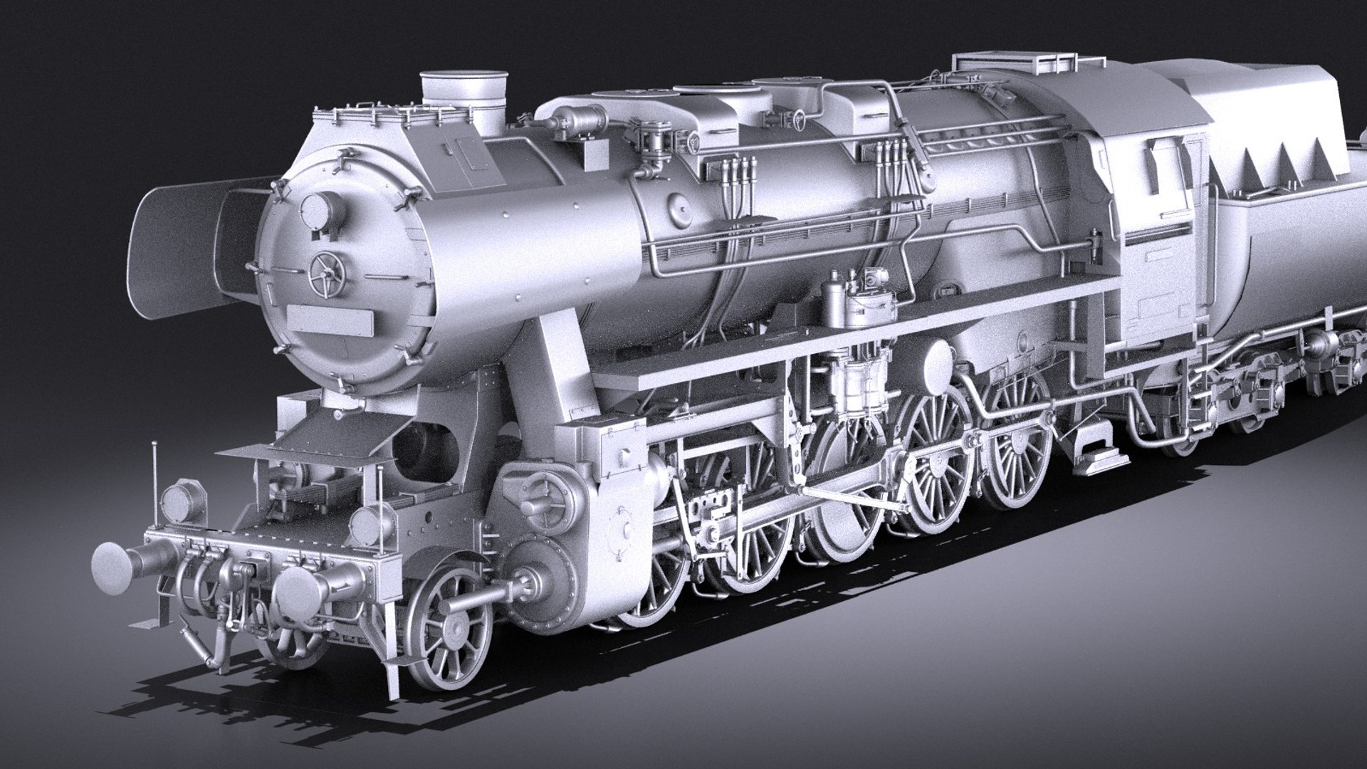 Locomotive Br-52 Steam 3D Model | 1145180 | TurboSquid
