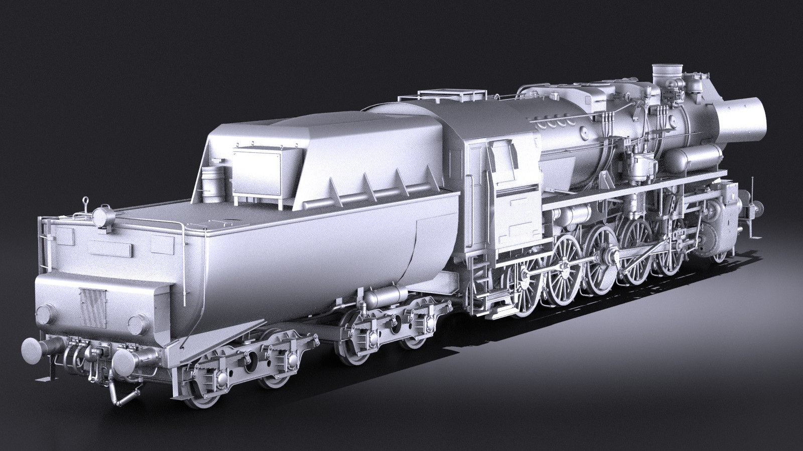 Locomotive br-52 steam 3D model | 1145180 | TurboSquid