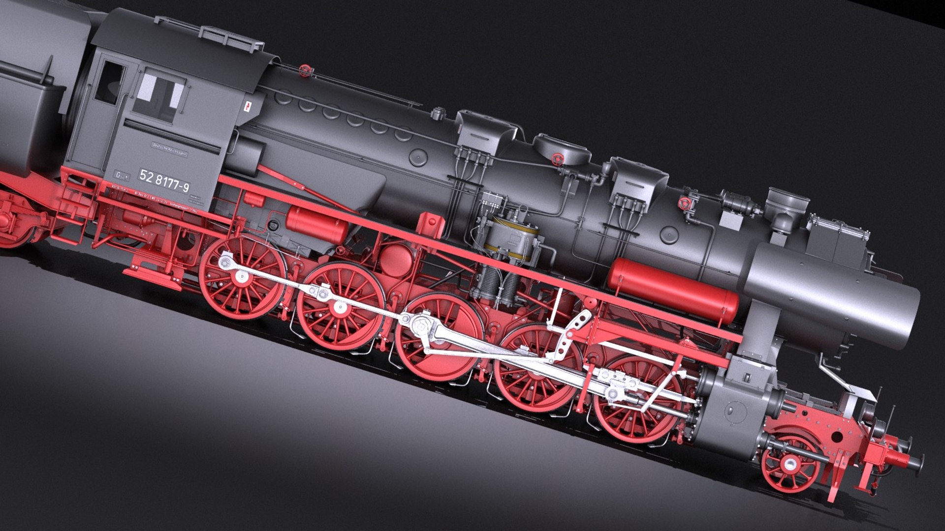 Locomotive Br-52 Steam 3D Model | 1145180 | TurboSquid