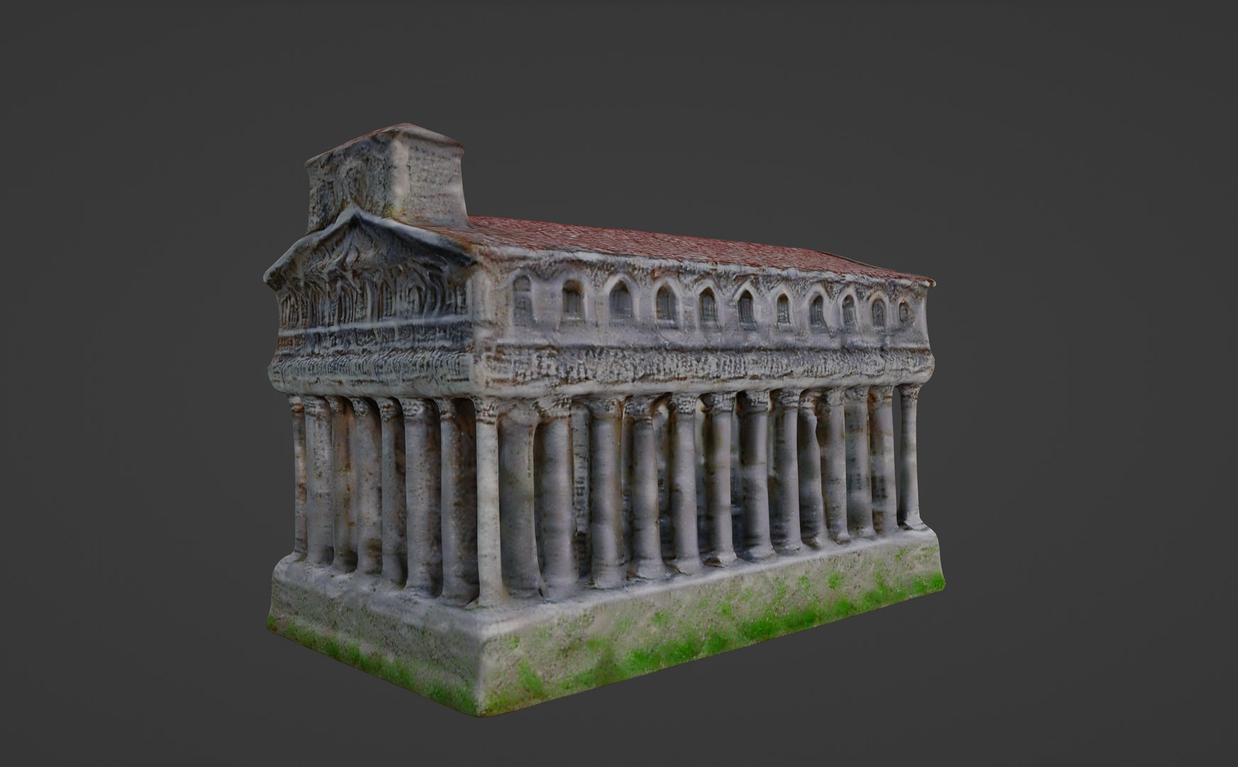 3D Classical Ancient Temple Architectural Model model - TurboSquid 2173281