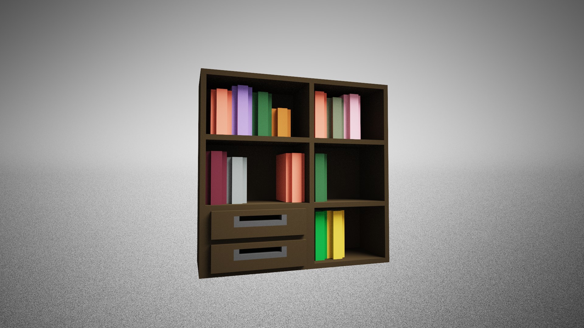3D Bookcase Model - TurboSquid 2323213