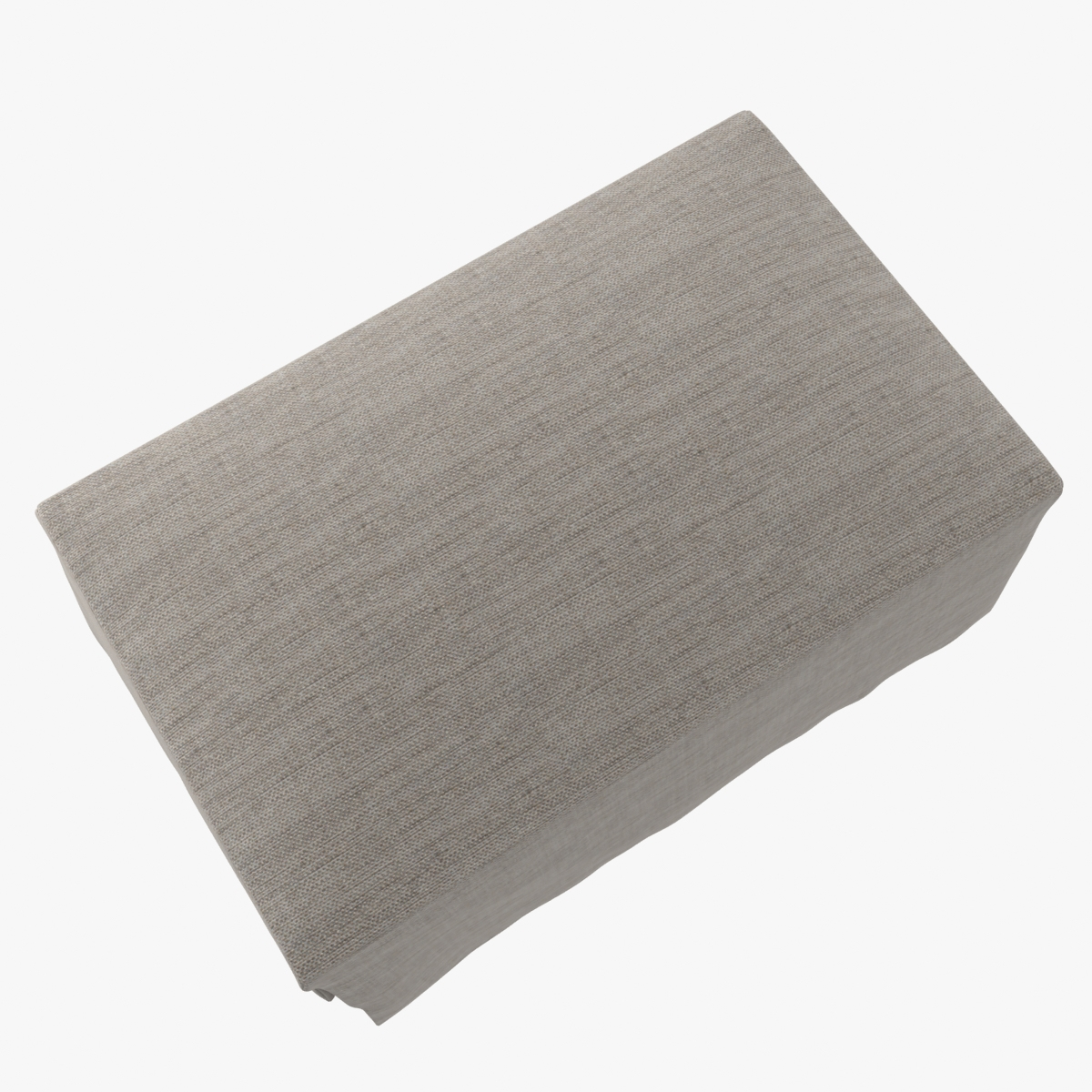 3d max ottoman custom rectangular sleepcovered