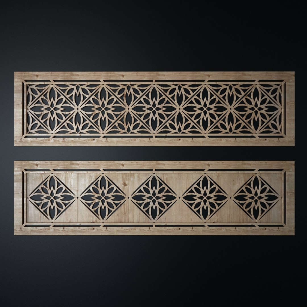 3d Model Decorative Laser Cutting Pattern