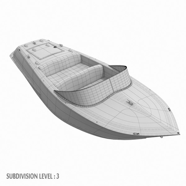 boat speedboat 3d model