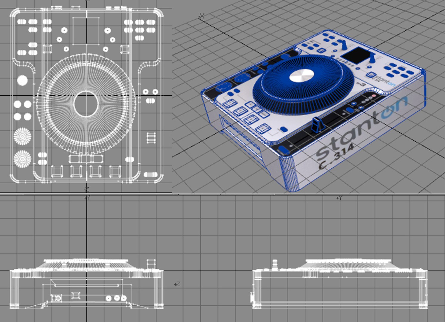 3d Model Stanton C 314 Cd Player