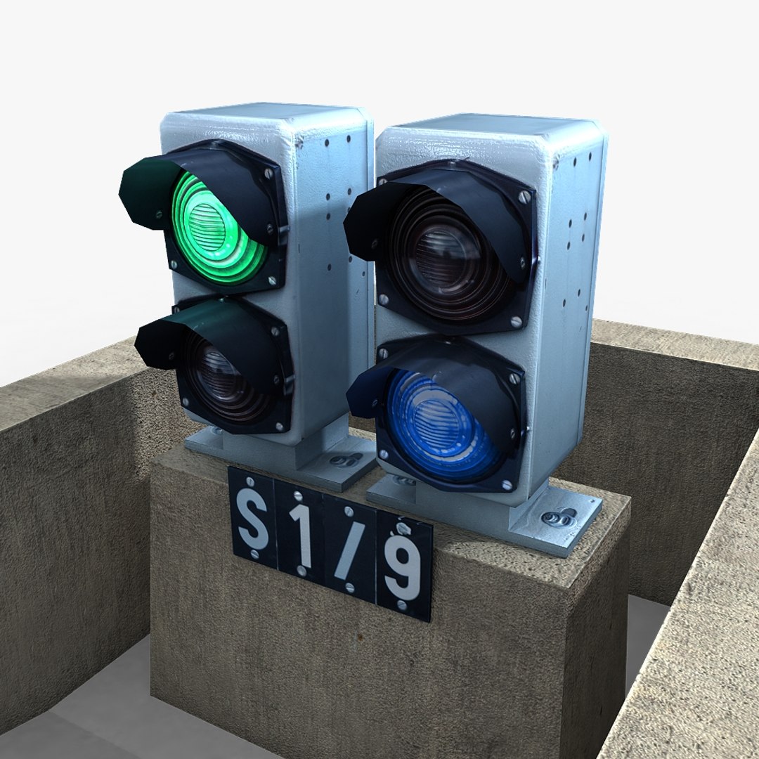 Railway Dwarf Traffic Light 3d Dxf