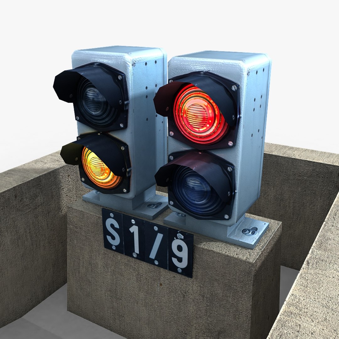 Railway Dwarf Traffic Light 3d Dxf
