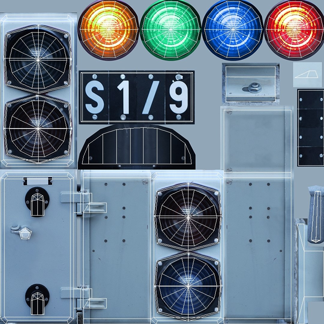 Railway Dwarf Traffic Light 3d Dxf