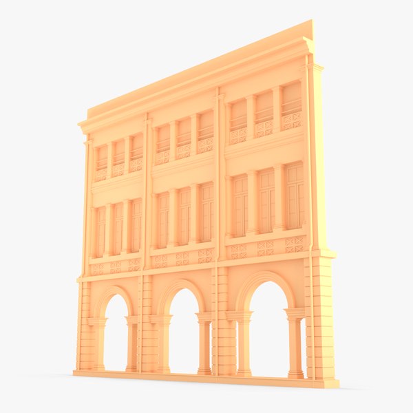 Building façade 001 Triple model - TurboSquid 1727316