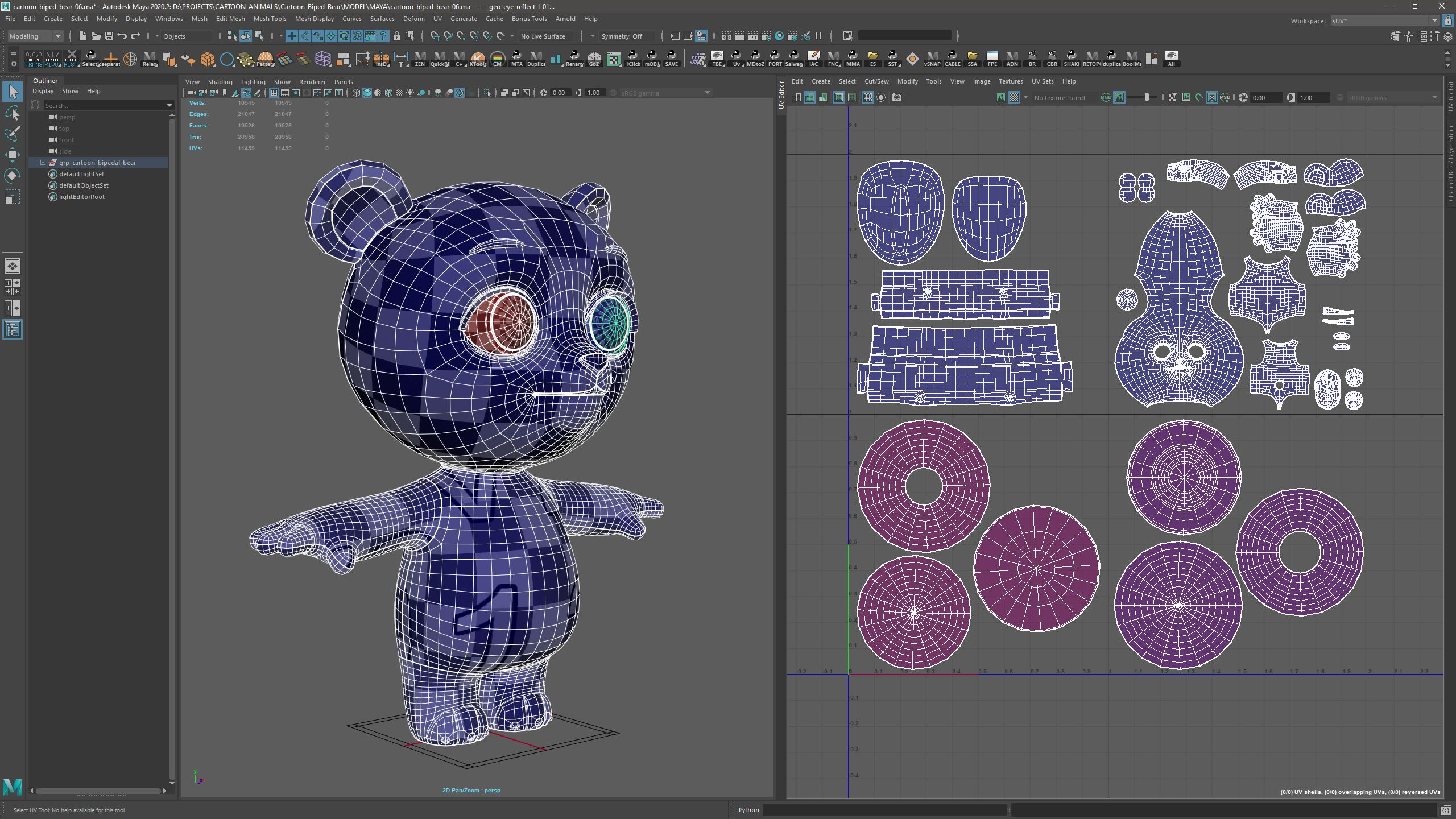 만화 Biped 곰 3D 모델 - TurboSquid 1607401