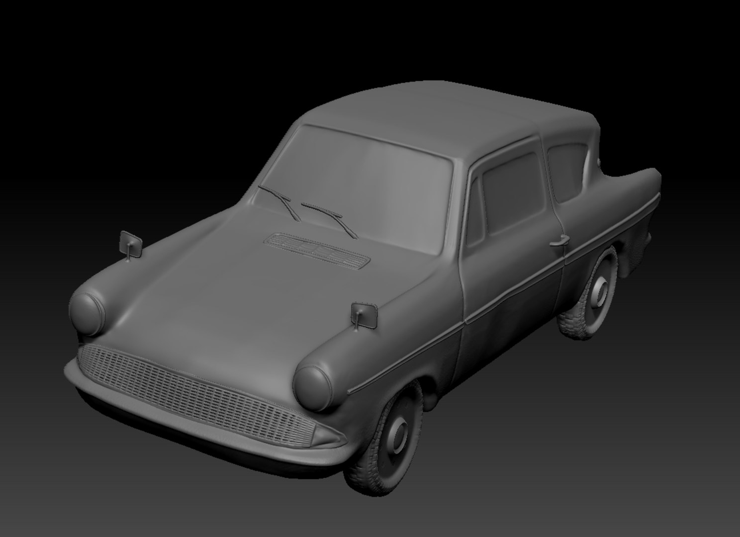 3D Whomping Willow With Ron And Harry Potter Car Ford Anglia Model ...