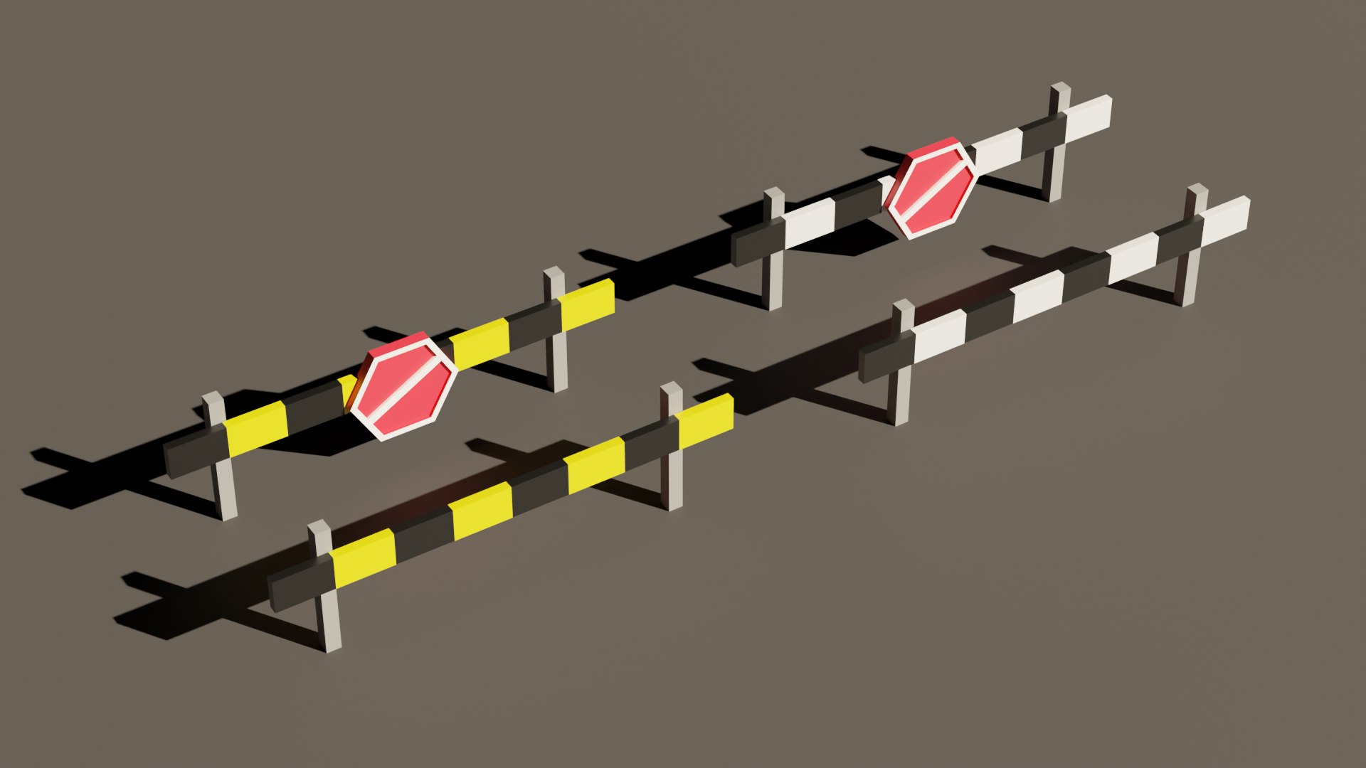 3D Low Poly Airport Collection Low-poly 3D game asset model ...