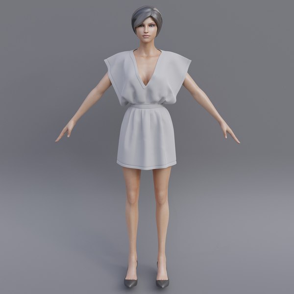 3d model of mini dress