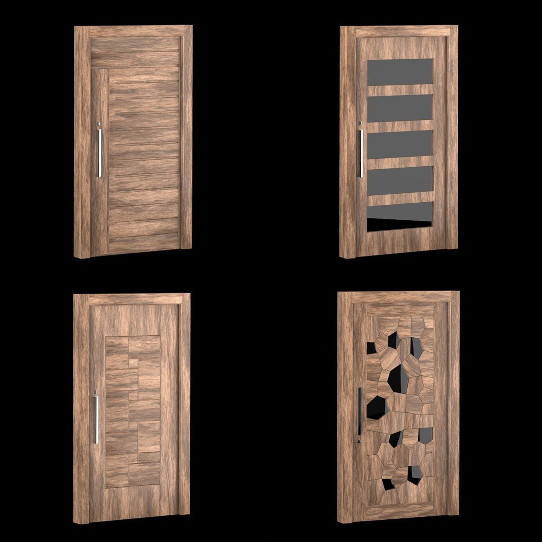 Interior-exterior Wooden Door Model - TurboSquid 1822106