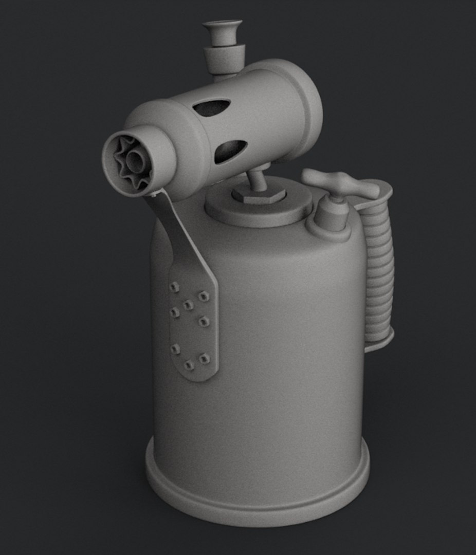 3d Old Fashioned Blow Torch Model