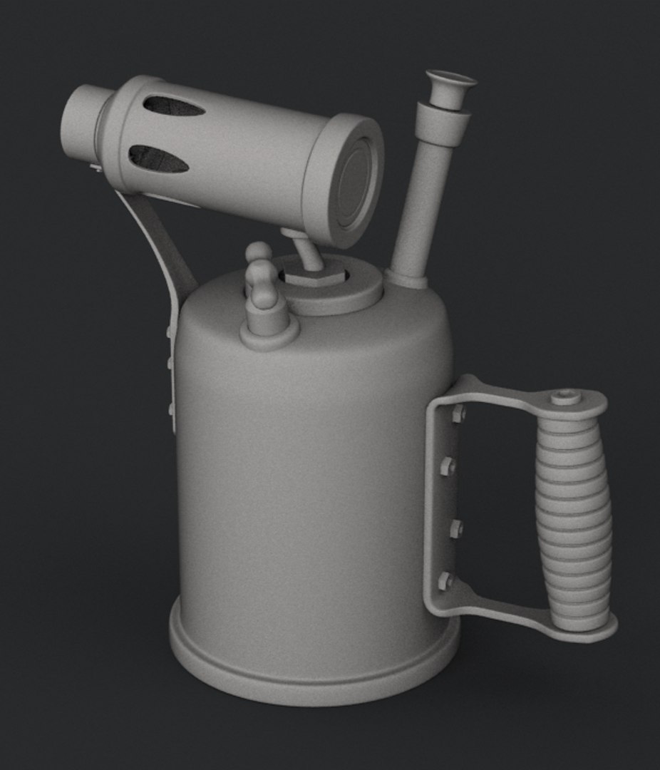 3d Old Fashioned Blow Torch Model
