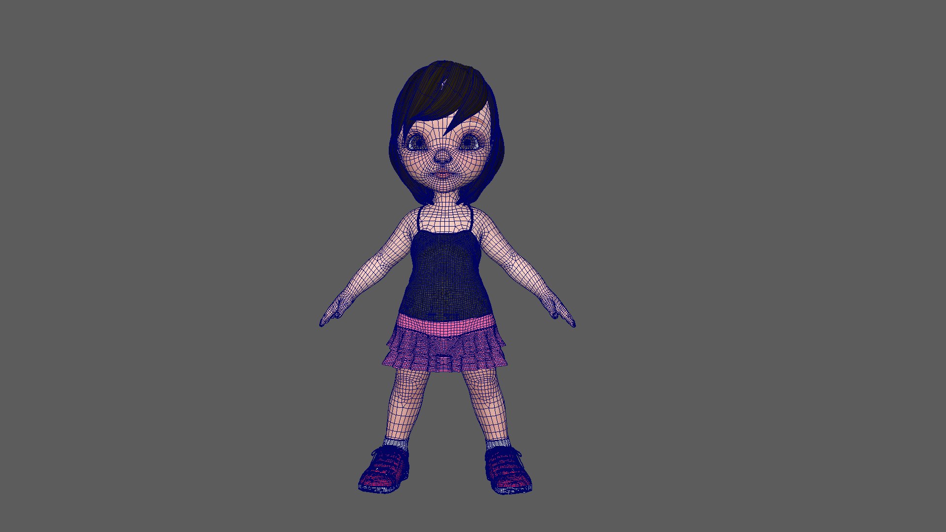 3d Toon Girl Turbosquid 1766425