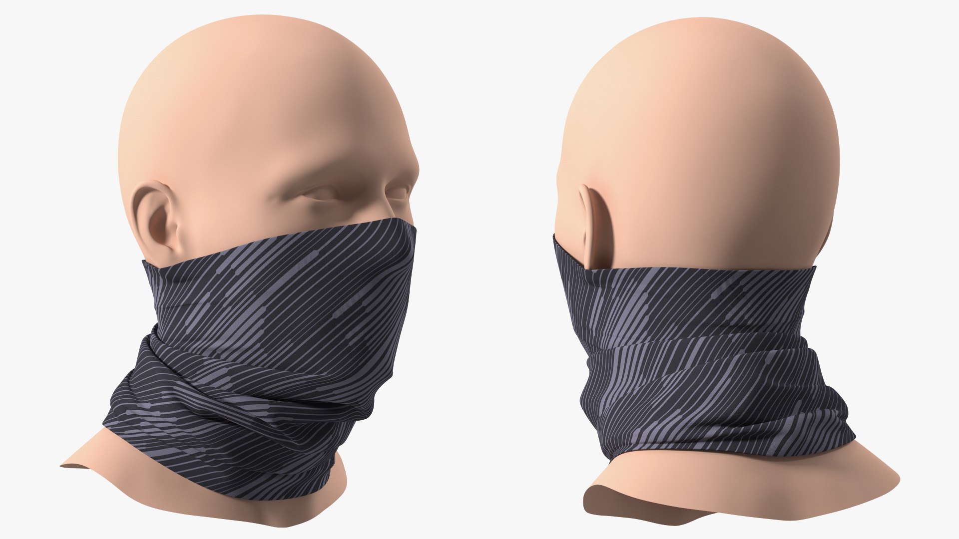 Elastic Half Face Neck Gaiter 3D - TurboSquid 1783992