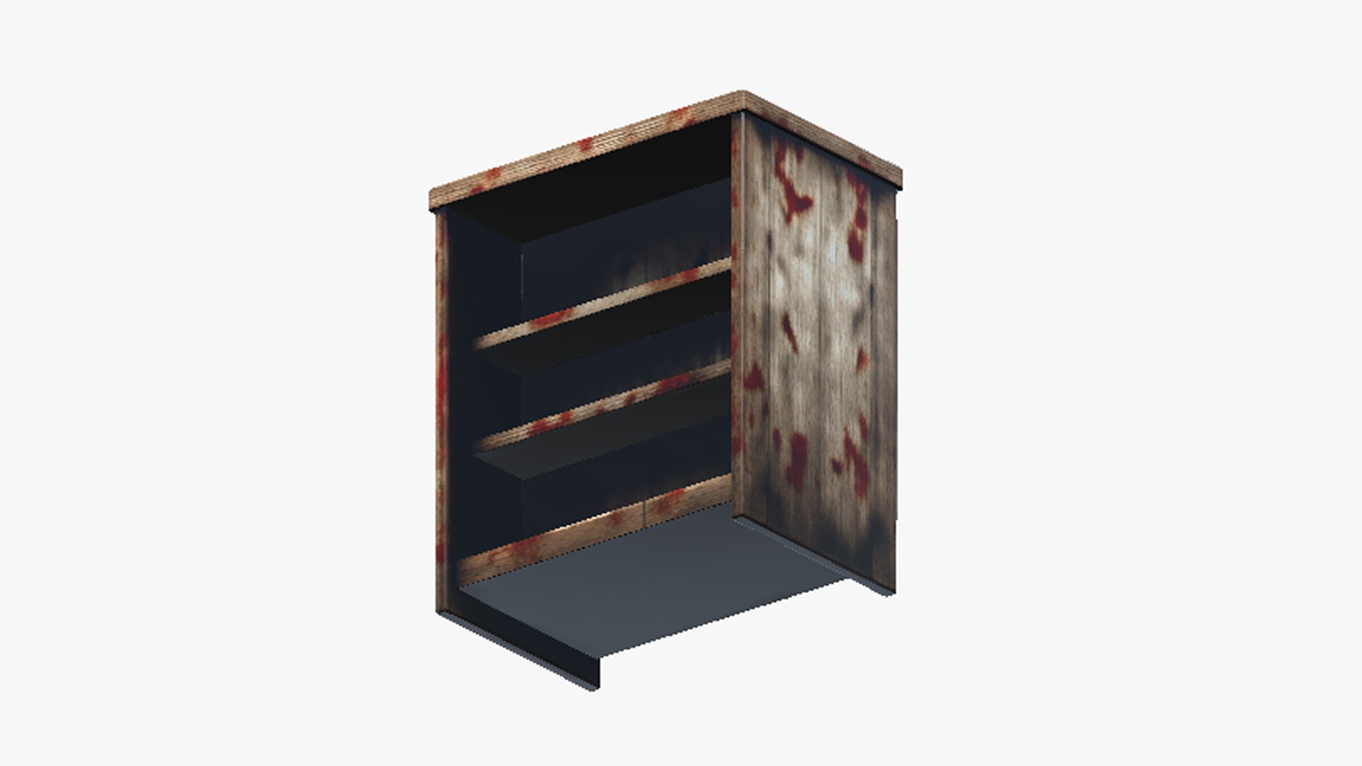 3D 3D Model Bloody Wood Shelf Horror Model - TurboSquid 2400507