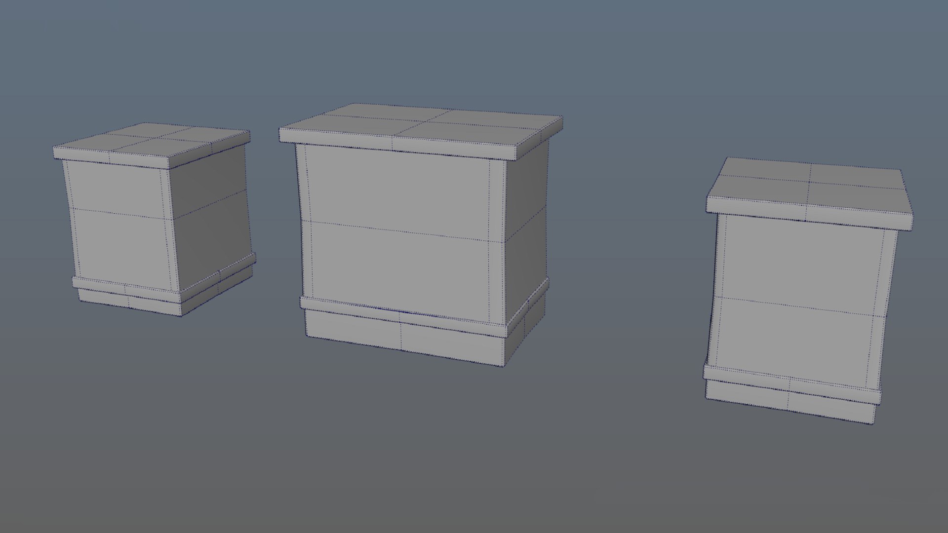 3D Model Stylized Furniture Bedside Tables PBR Game Ready Low-poly 3D ...