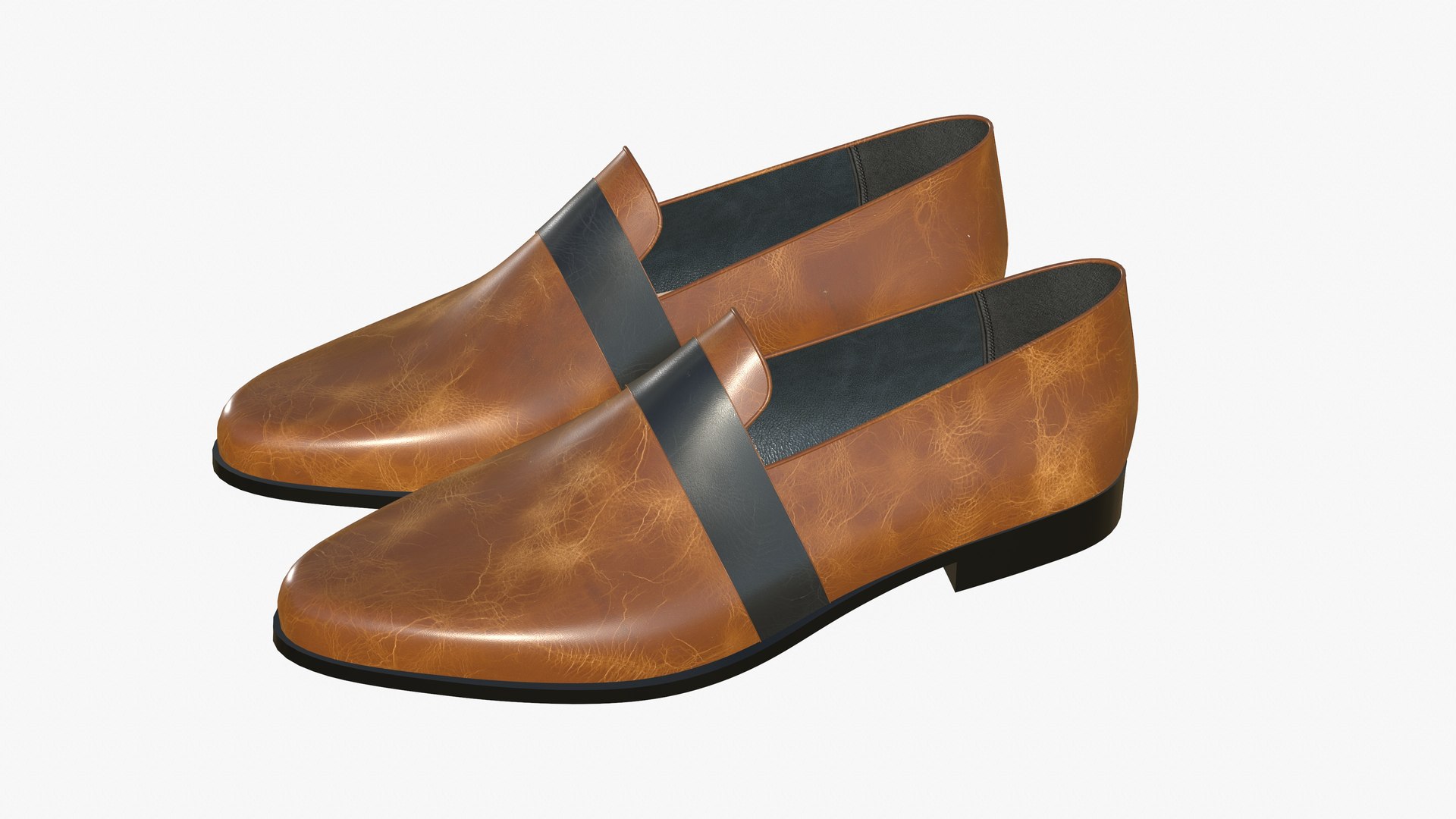 3D Yellow Leather Shoes Realistic - TurboSquid 1945274