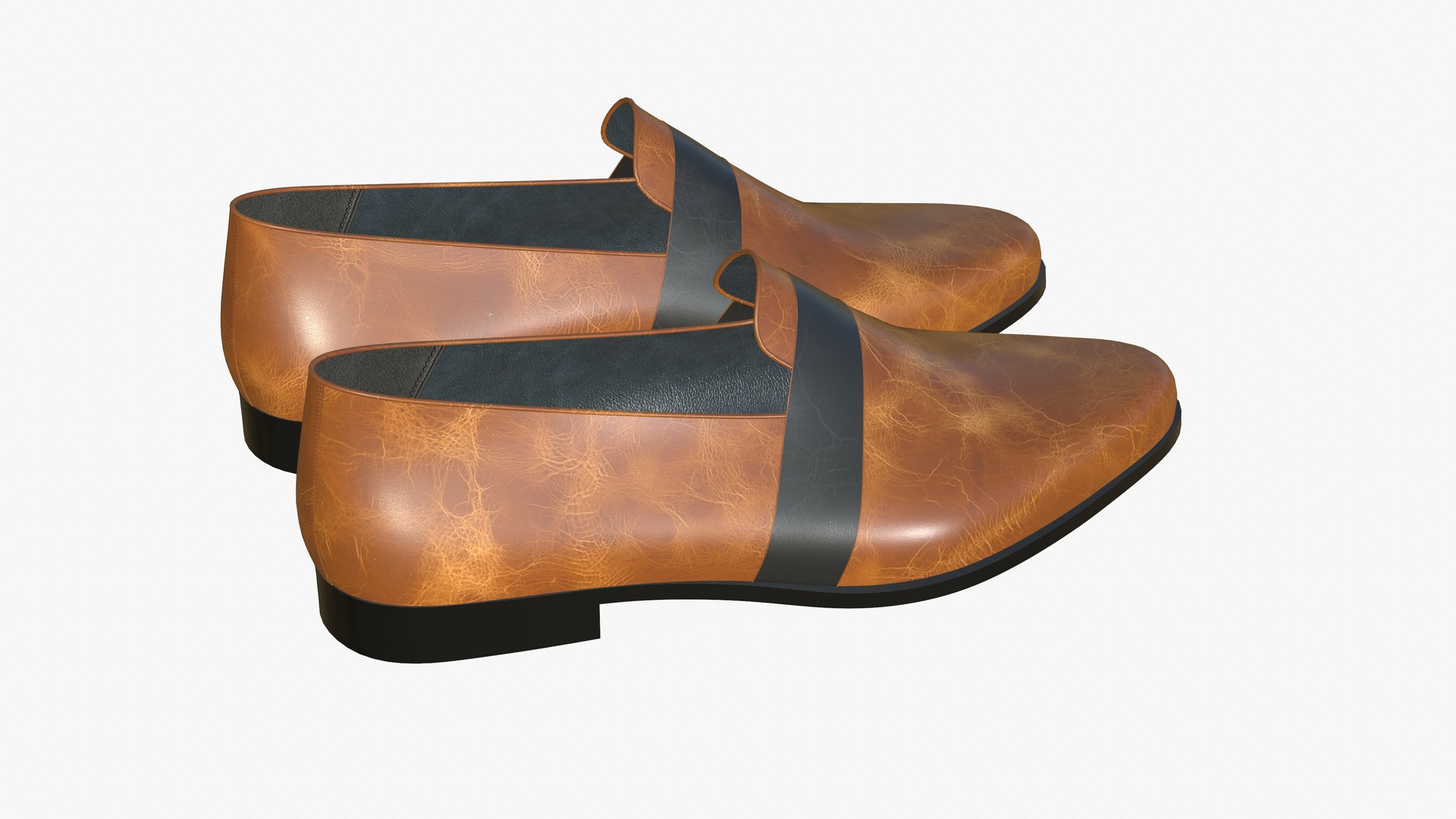 3D Yellow Leather Shoes Realistic - TurboSquid 1945274