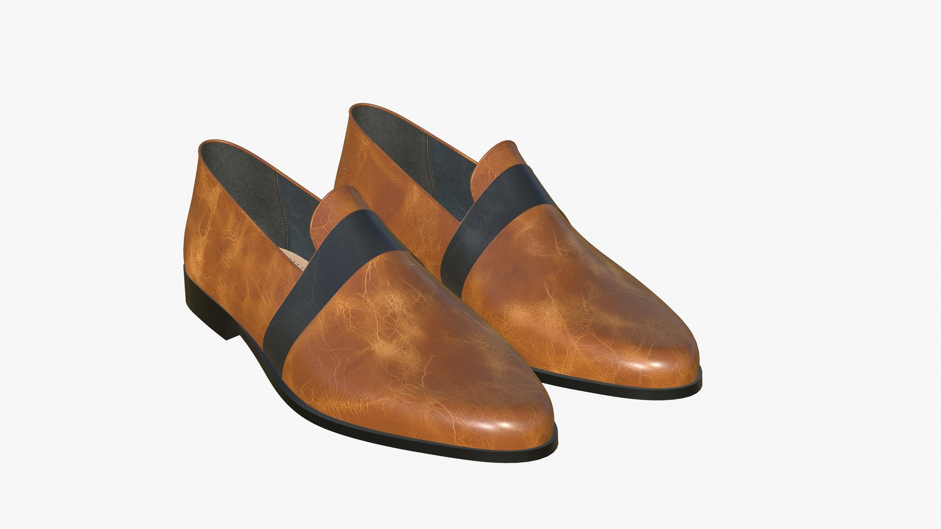 3D Yellow Leather Shoes Realistic - TurboSquid 1945274