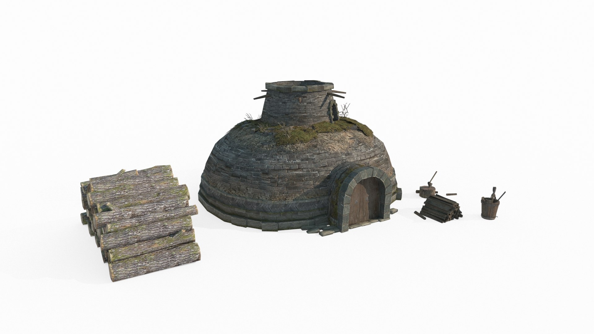 3D Ancient Asian carbon kilns - TurboSquid 2132096