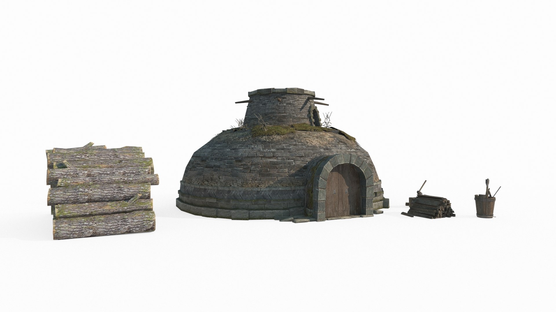 3D Ancient Asian carbon kilns - TurboSquid 2132096