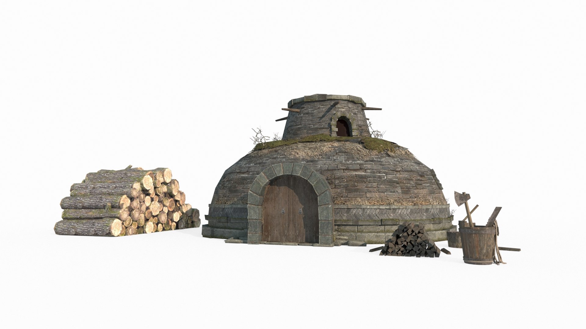 3D Ancient Asian carbon kilns - TurboSquid 2132096