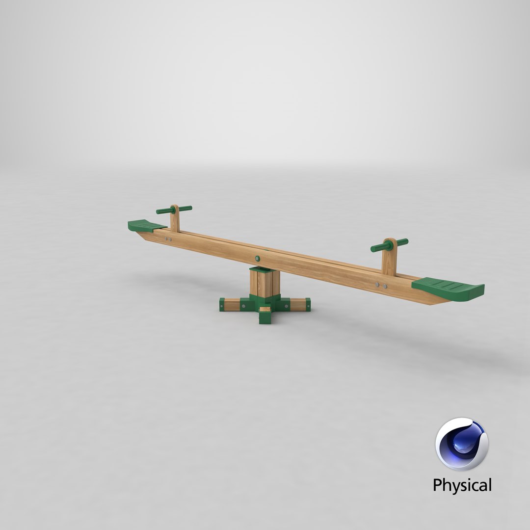 Playground Seesaw 01 3D - TurboSquid 2144493