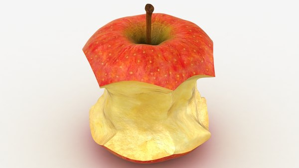 3D realistic bitten apple model - TurboSquid 1492529