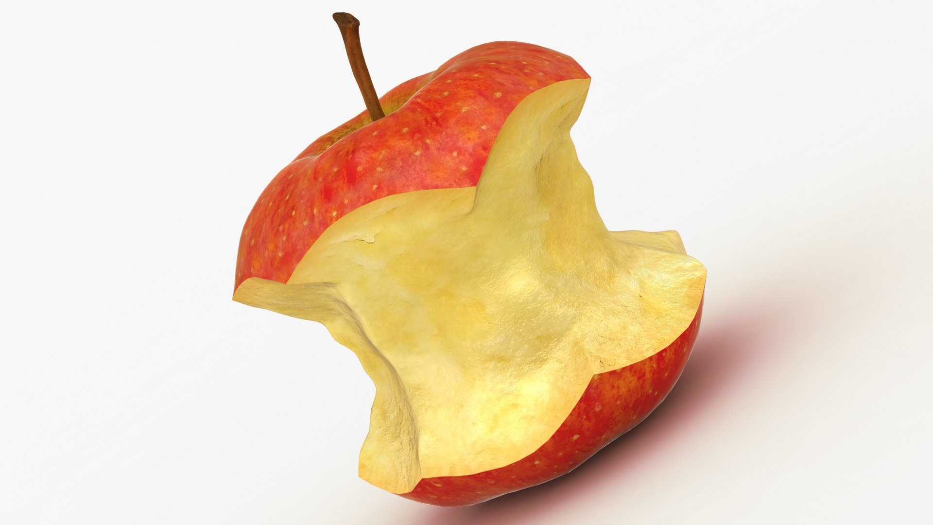 3D Realistic Bitten Apple Model - TurboSquid 1492529