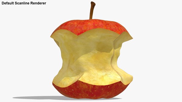 3D realistic bitten apple model - TurboSquid 1492529